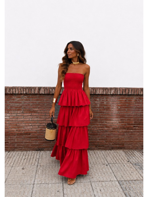 Red Boho Dress